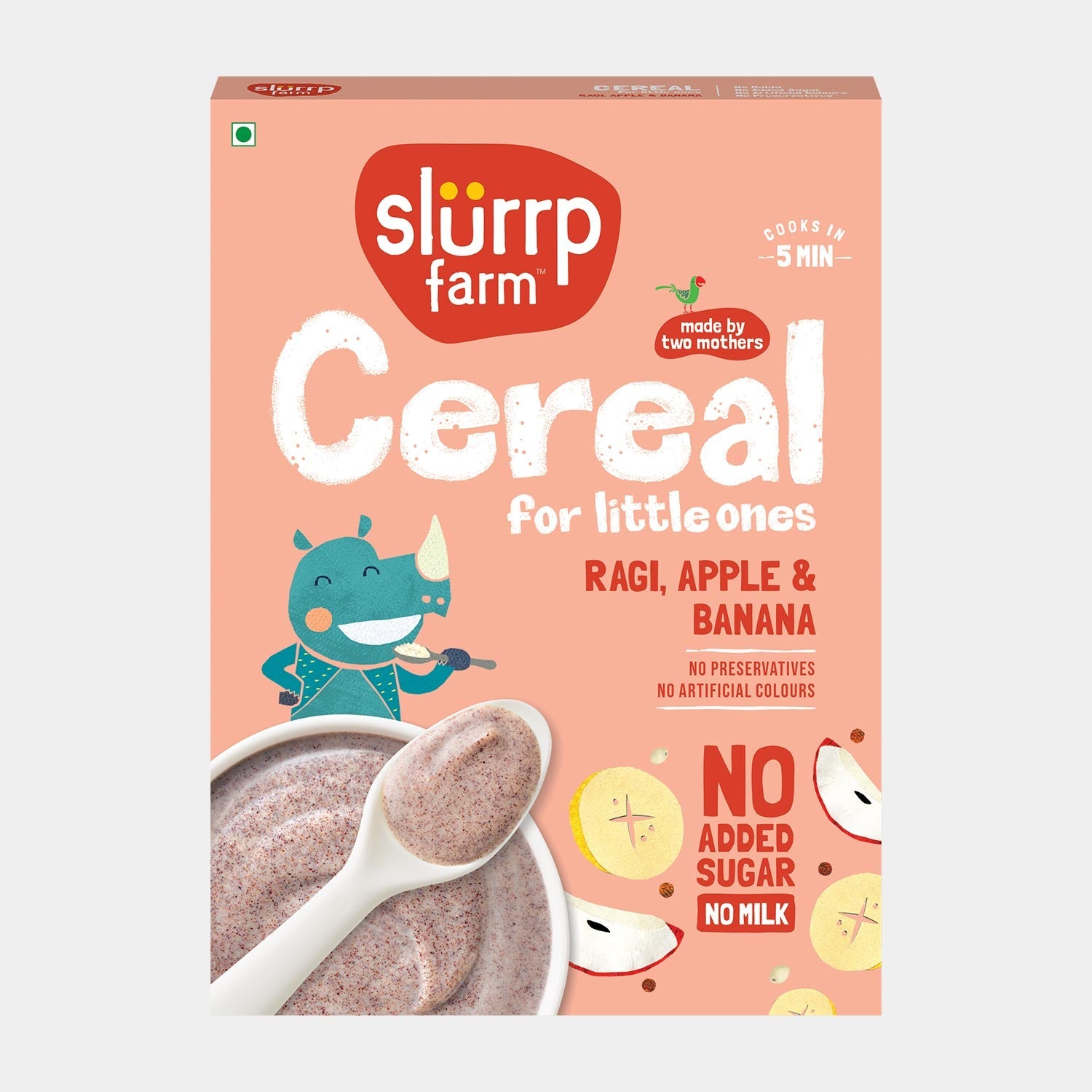 Ragi, Apple & Banana Cereal from Slurp Farm | Kiddo Store, Qatar
